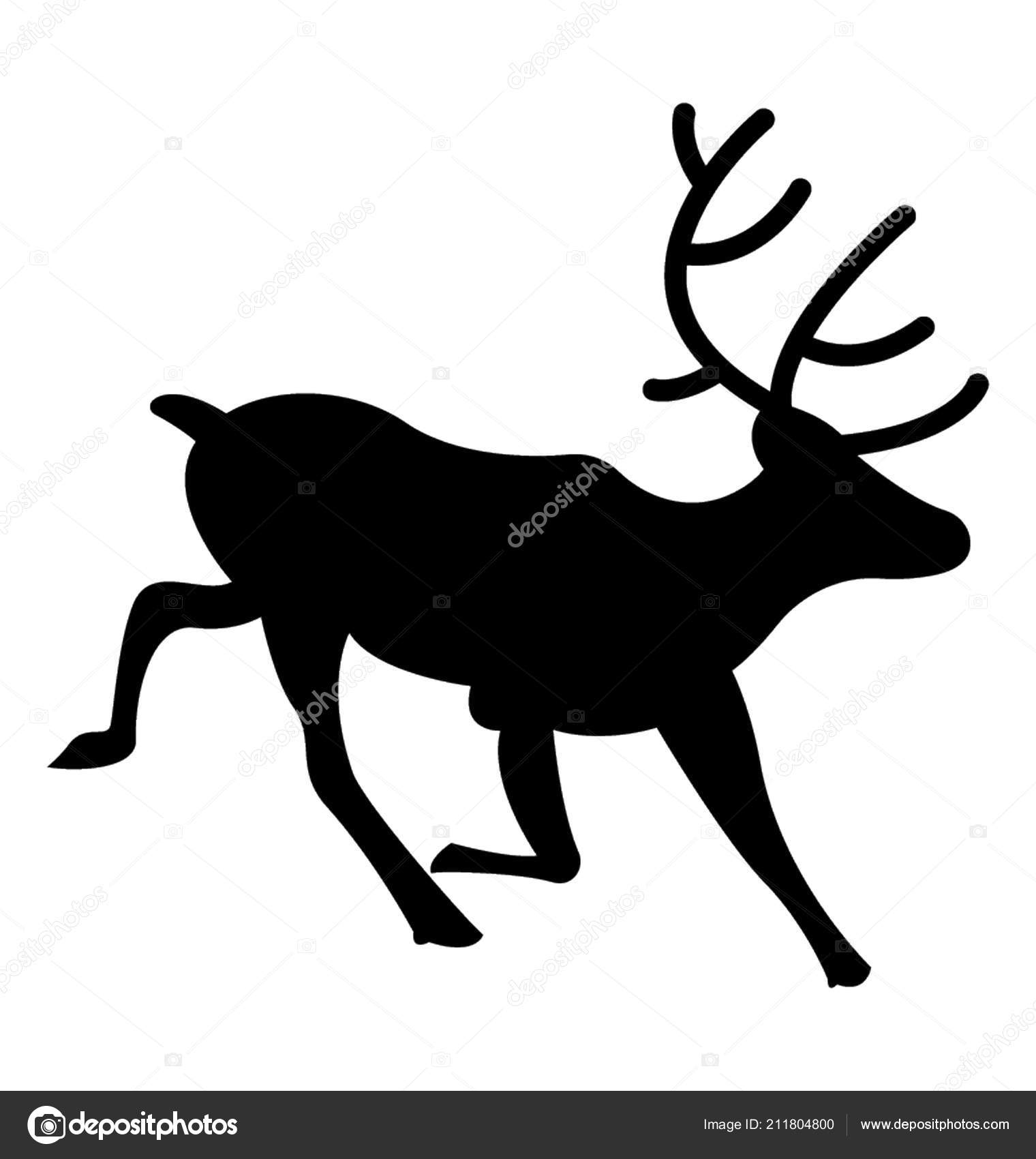 Stag Silhouette Vector Icon Stock Vector Image by ©vectorsmarket #211804800