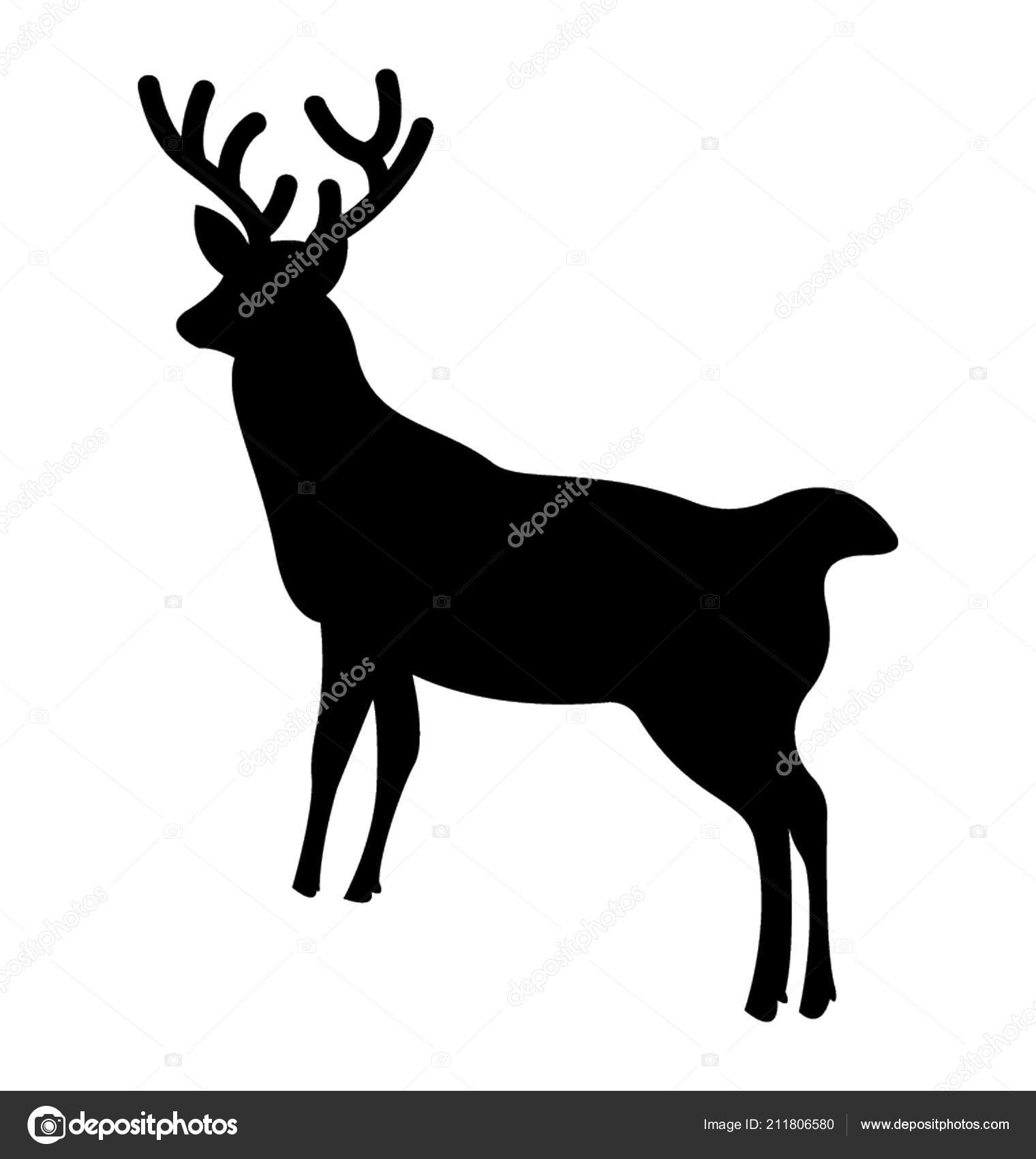 Stag Silhouette Vector Icon Stock Vector Image by ©vectorsmarket #211806580