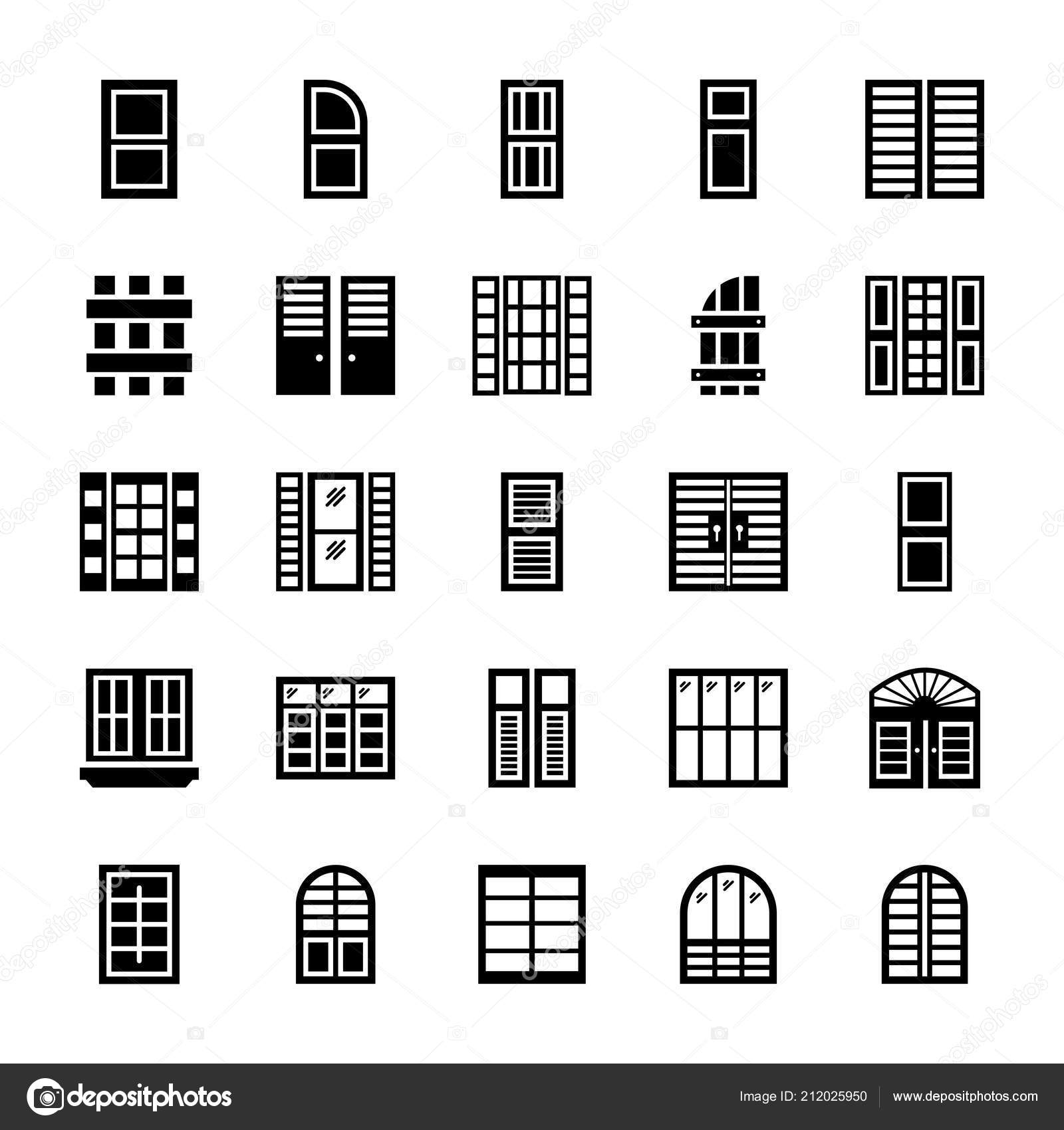 Window Shades Icons Set Stock Vector Image by ©vectorsmarket #212025950