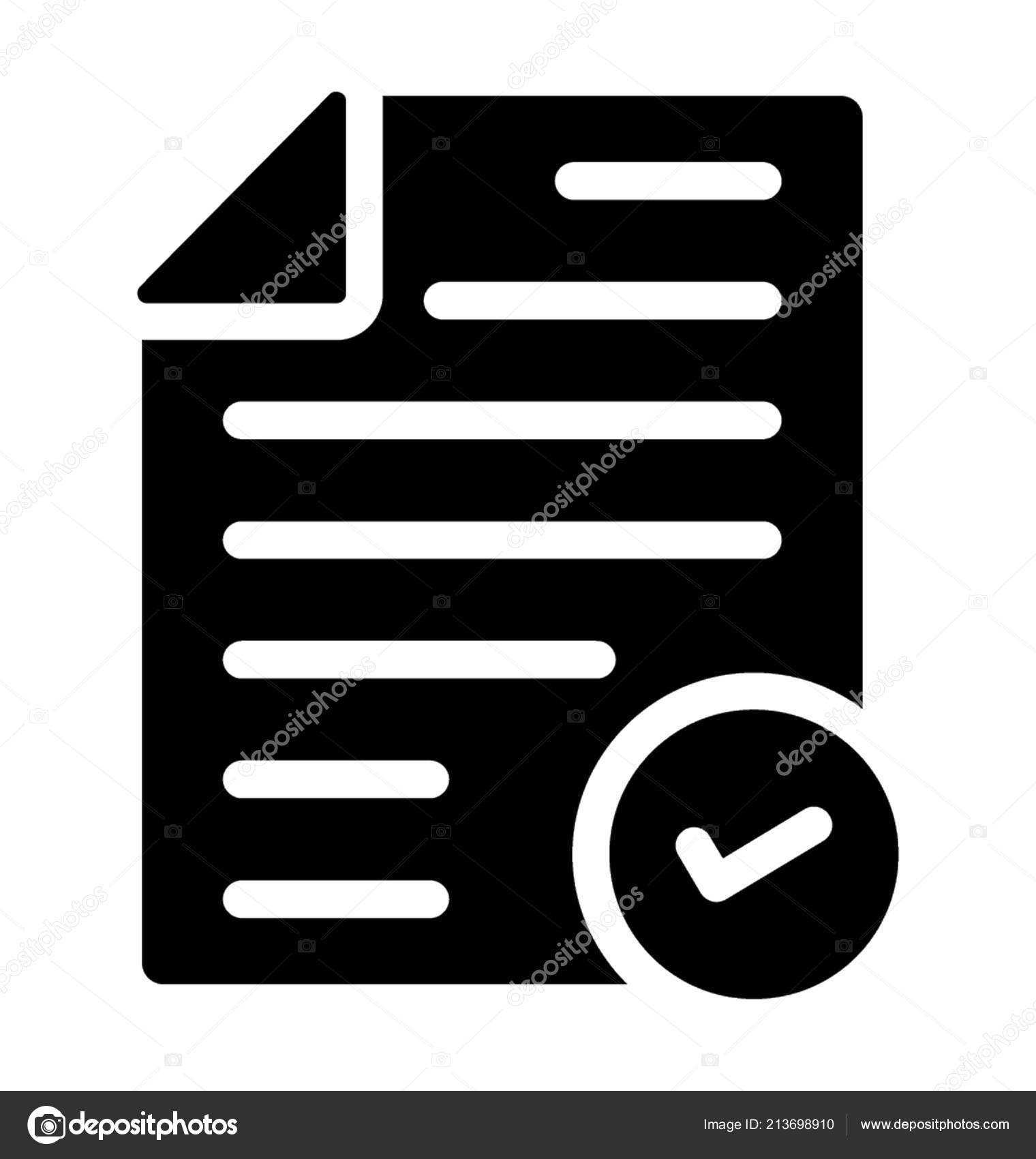 Paper Sheet Check Mark Icon Checklist Stock Vector by ©vectorsmarket ...