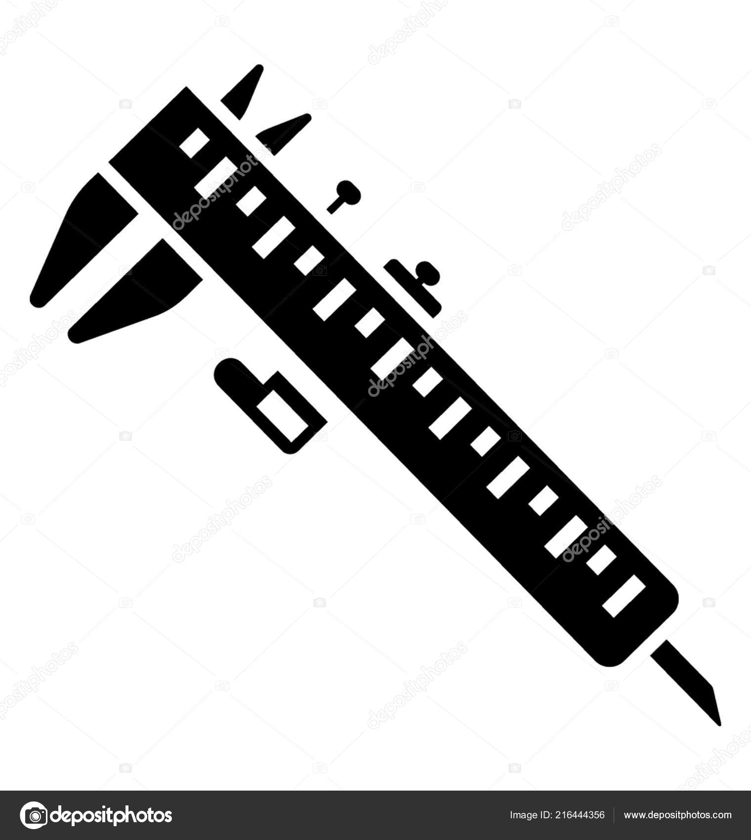 Scale Type Tool Measure Diameter Things Vernier Caliper Stock Vector ...