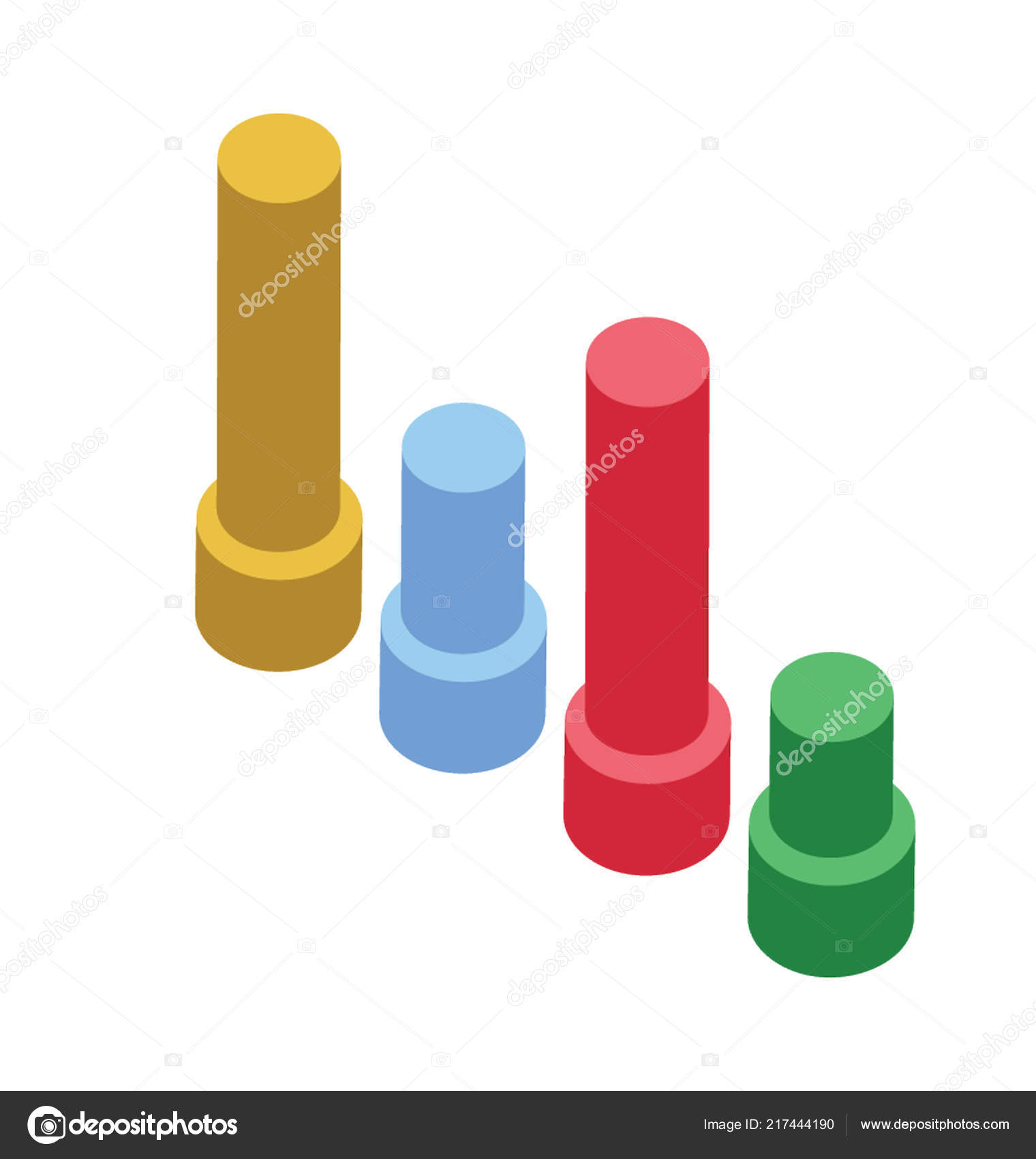 Relative Frequencies Bar Graph Depicting Histogram Stock Vector Image ...
