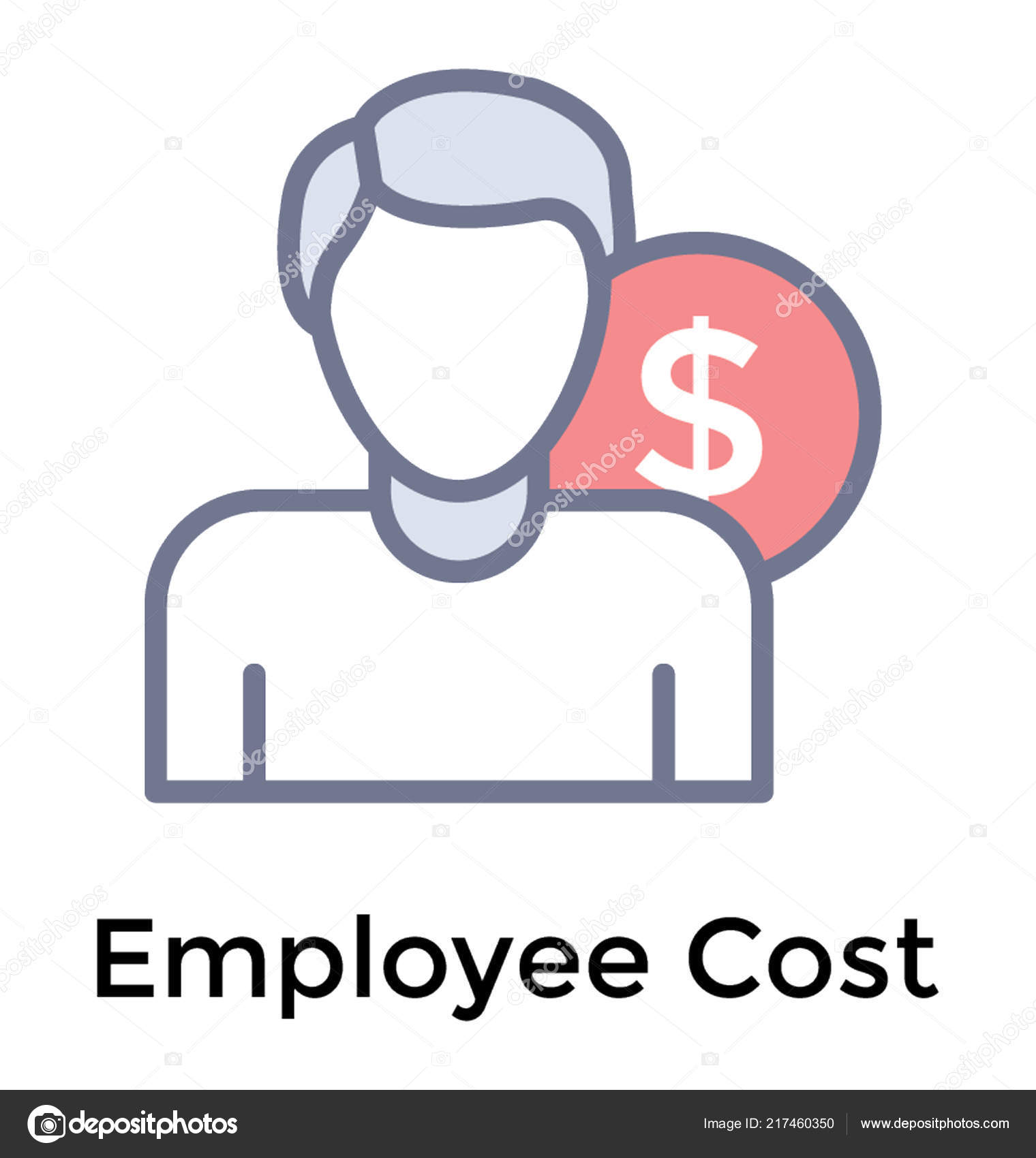 Staff Cost Staff Compensation Also Called Employee Cost Stock Vector ...