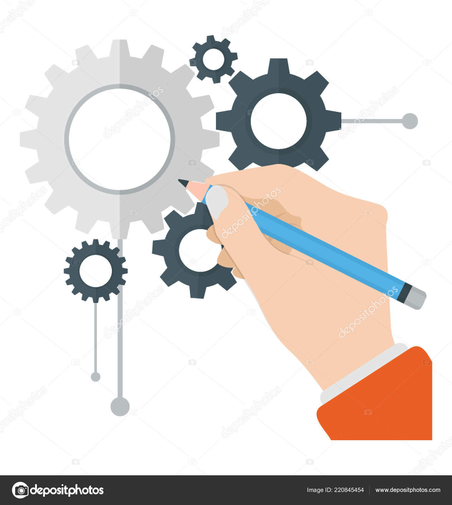 Architect Drawing Building Map Stock Vector by ©vectorsmarket 220845454