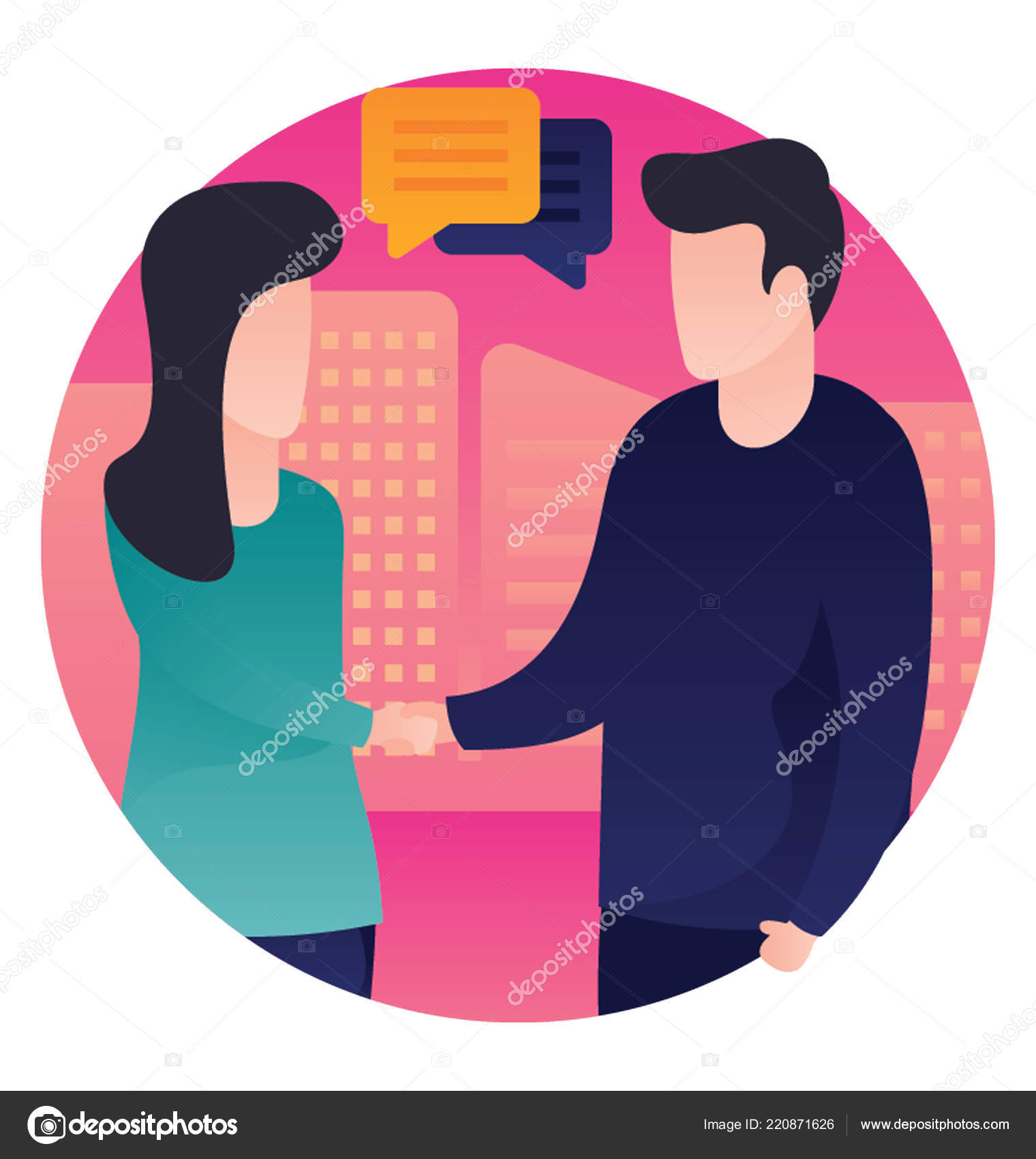 Professional Employees Talking Each Other Official Conversation Stock ...