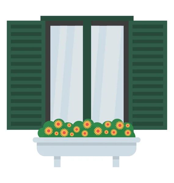 Window Shutter Depicting Exterior Home Stock Vector Image by ...