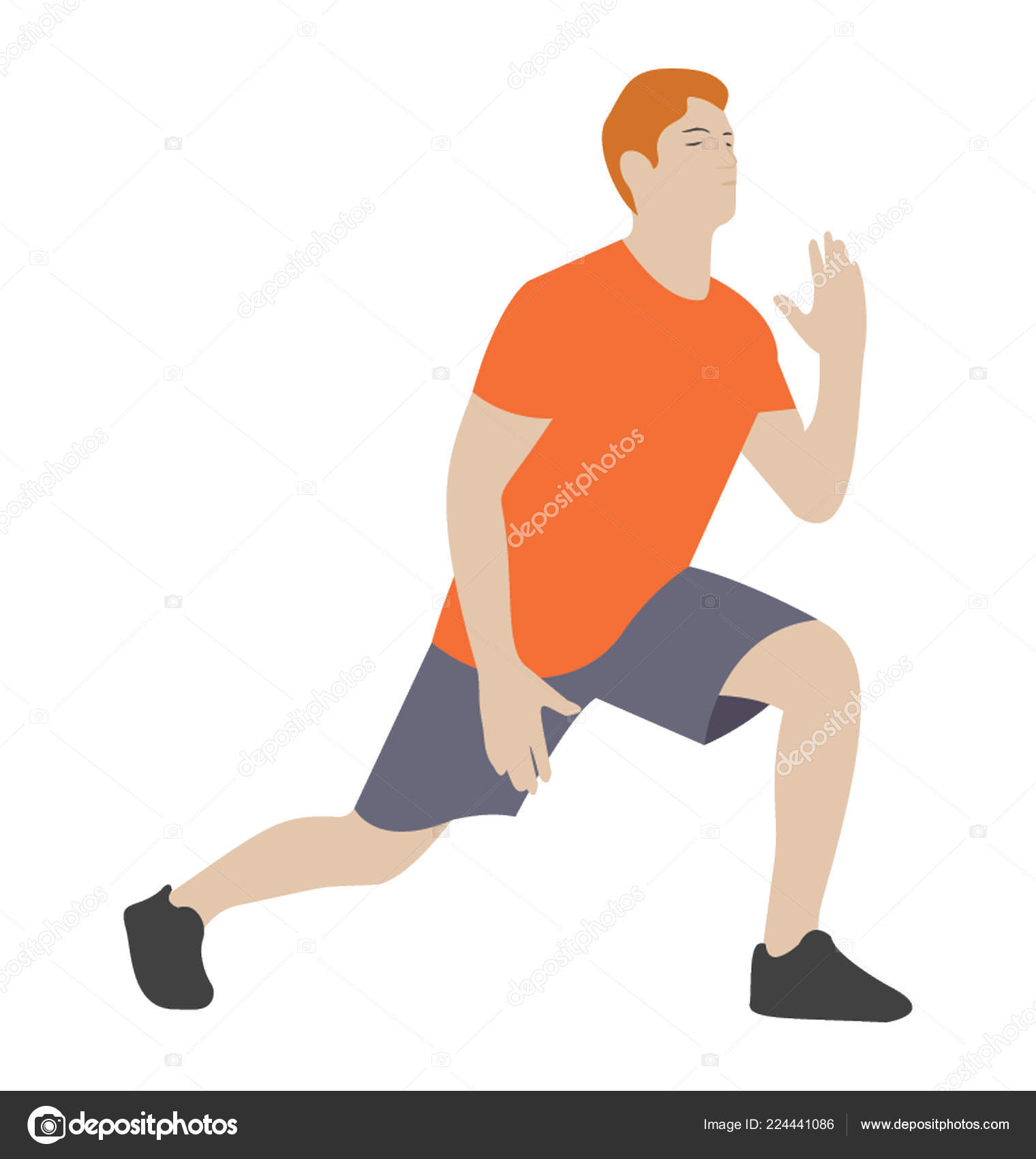 Physical Exercise Flat Icon Design Workout Concept Stock Vector Image ...