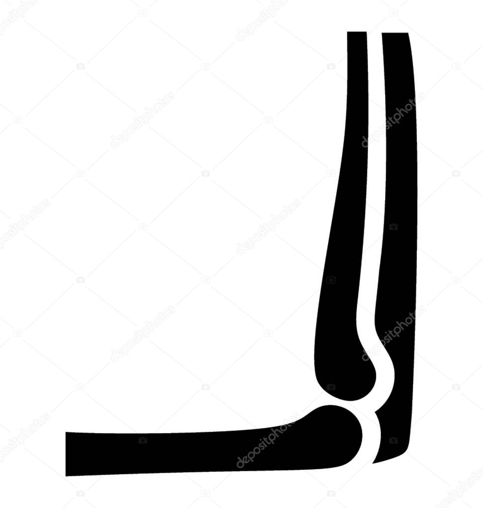 Dise o de icono s lido de la articulaci n del codo 2024