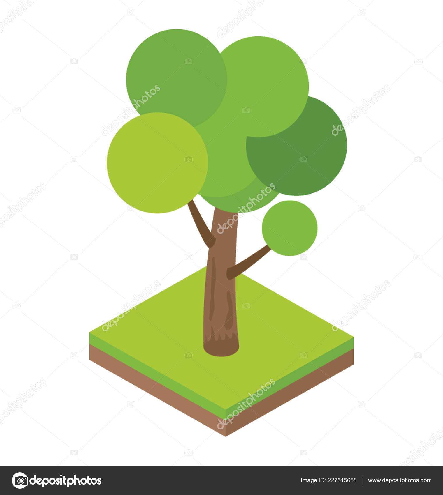 Beauty Nature Tree Isometric Icon Stock Illustration by ©vectorsmarket ...