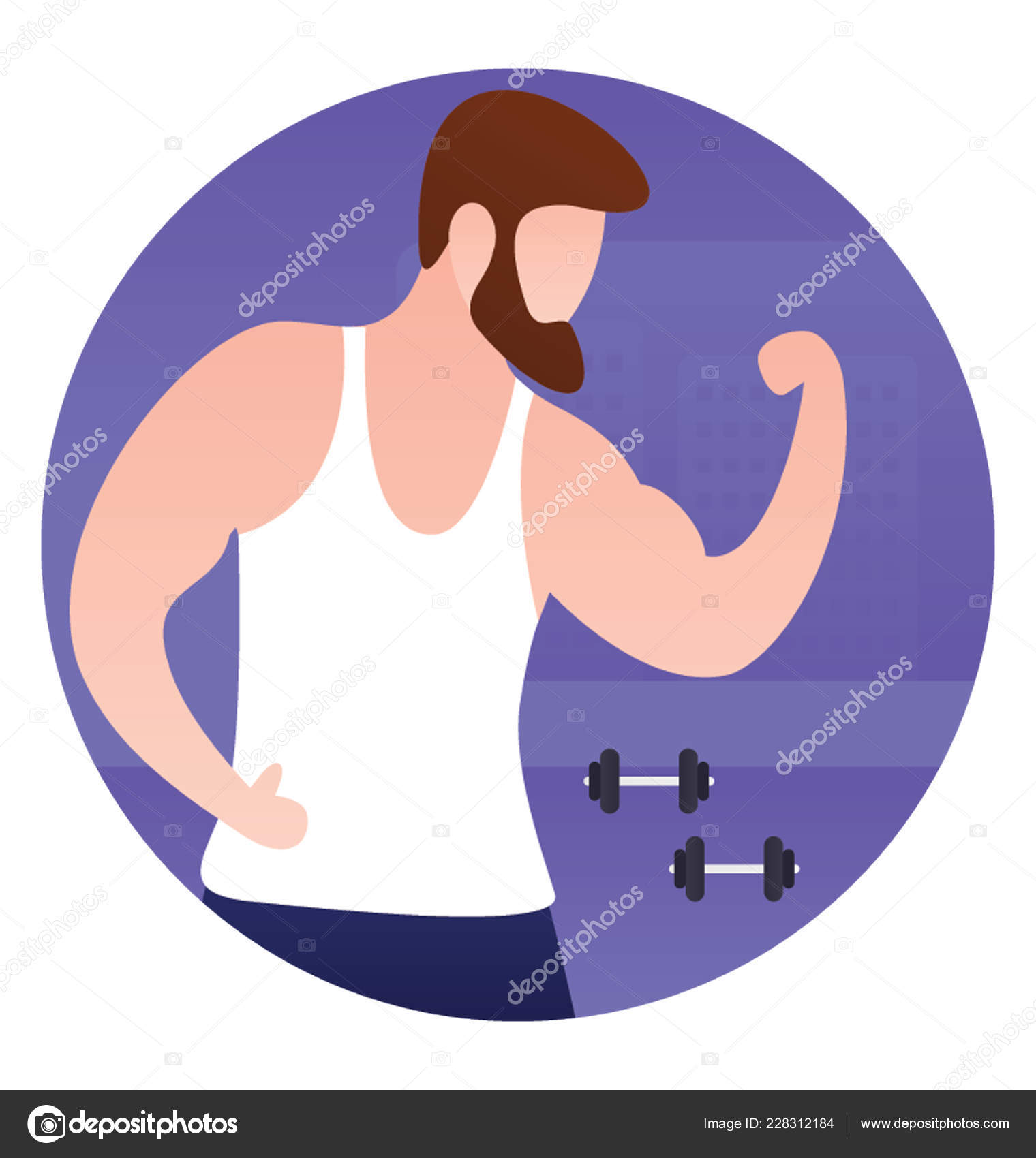 Healthy Body Muscles Building Concept Stock Vector by ©vectorsmarket ...