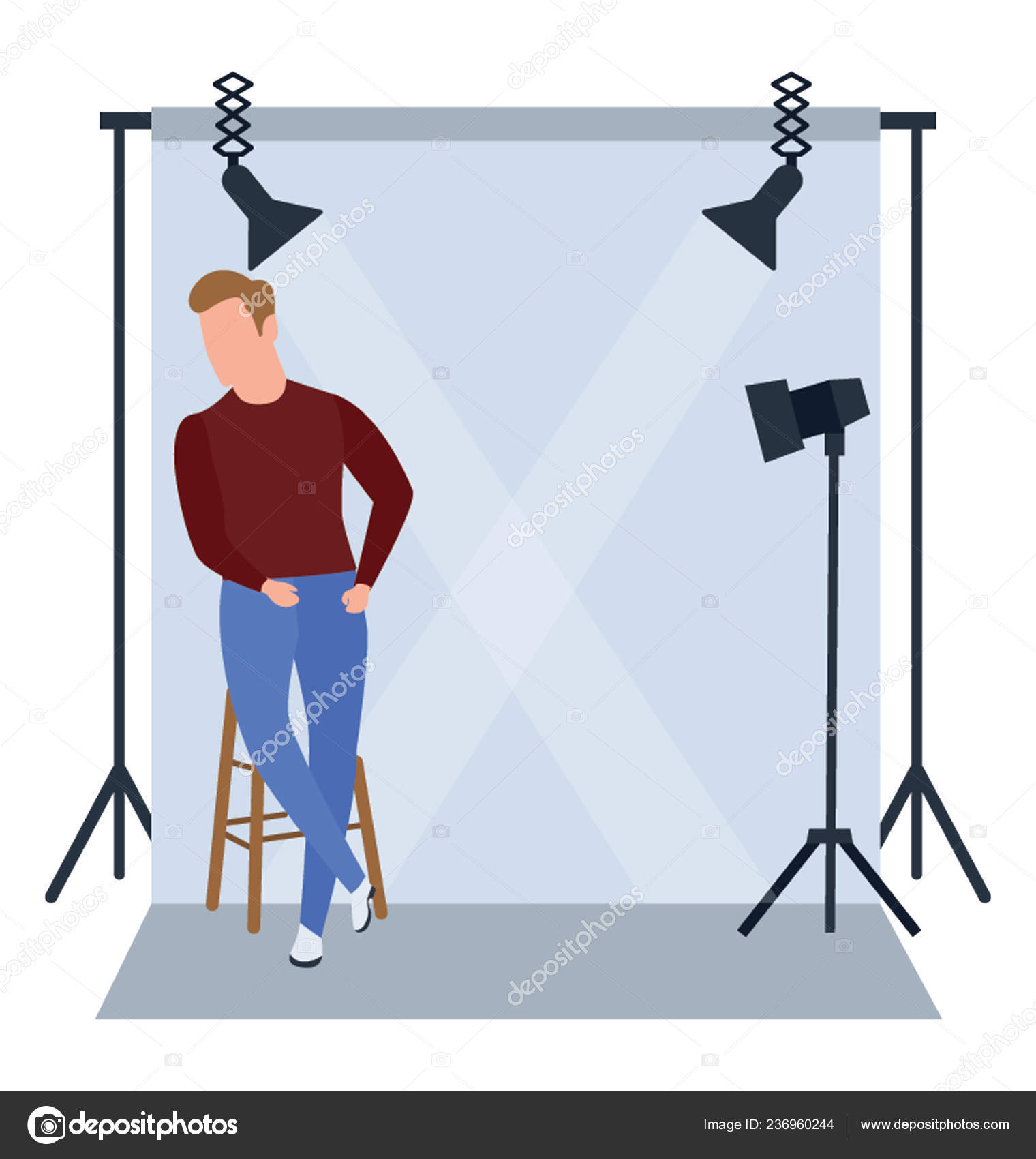 Photography Illustration Vector Photoshoot Concept Stock Vector Image ...