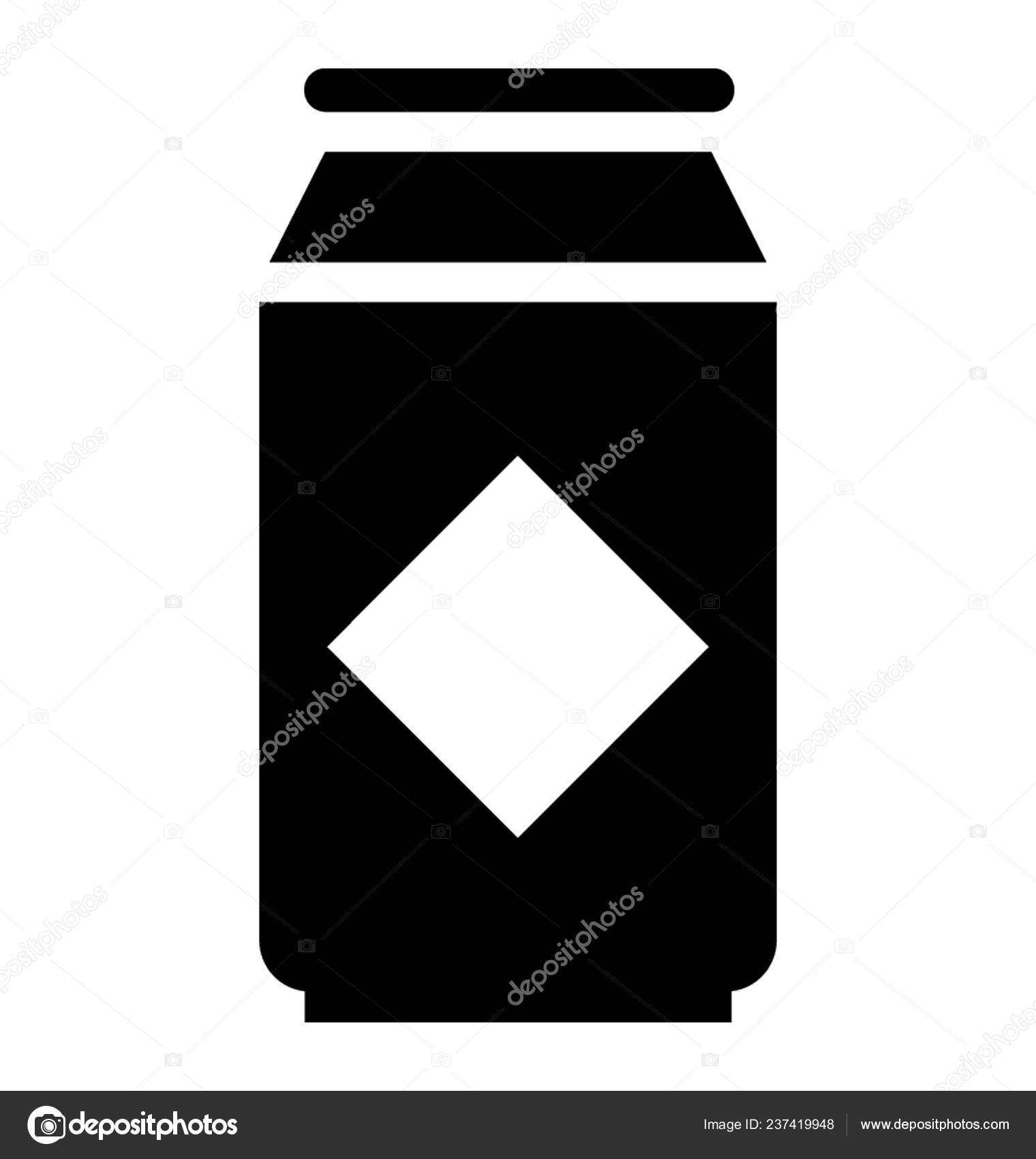 Tin Pack Icon Solid Vector — Stock Vector © vectorsmarket #237419948