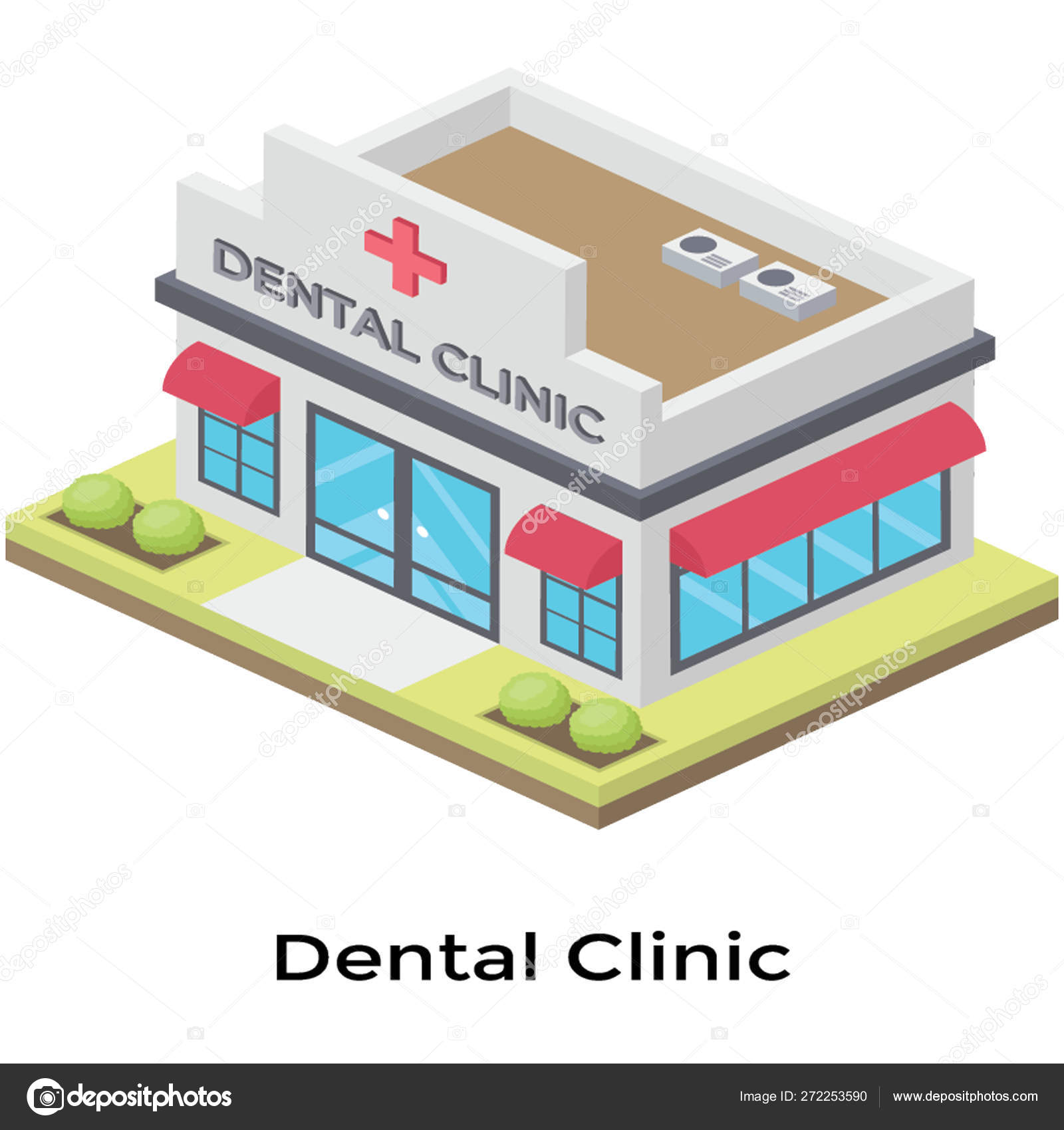 Dental Clinic Building Isometric Design Stock Vector by ©vectorsmarket ...