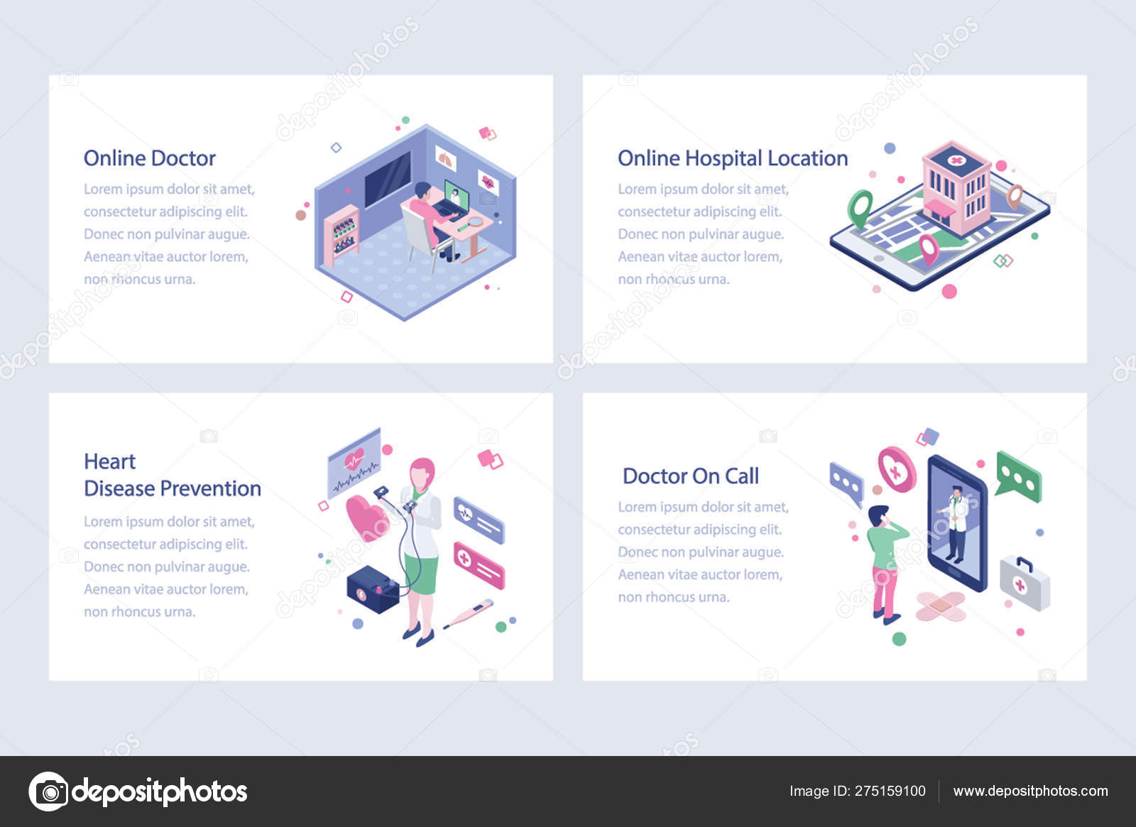 Pack Medical Isometric Illustrations Stock Vector by ©vectorsmarket ...