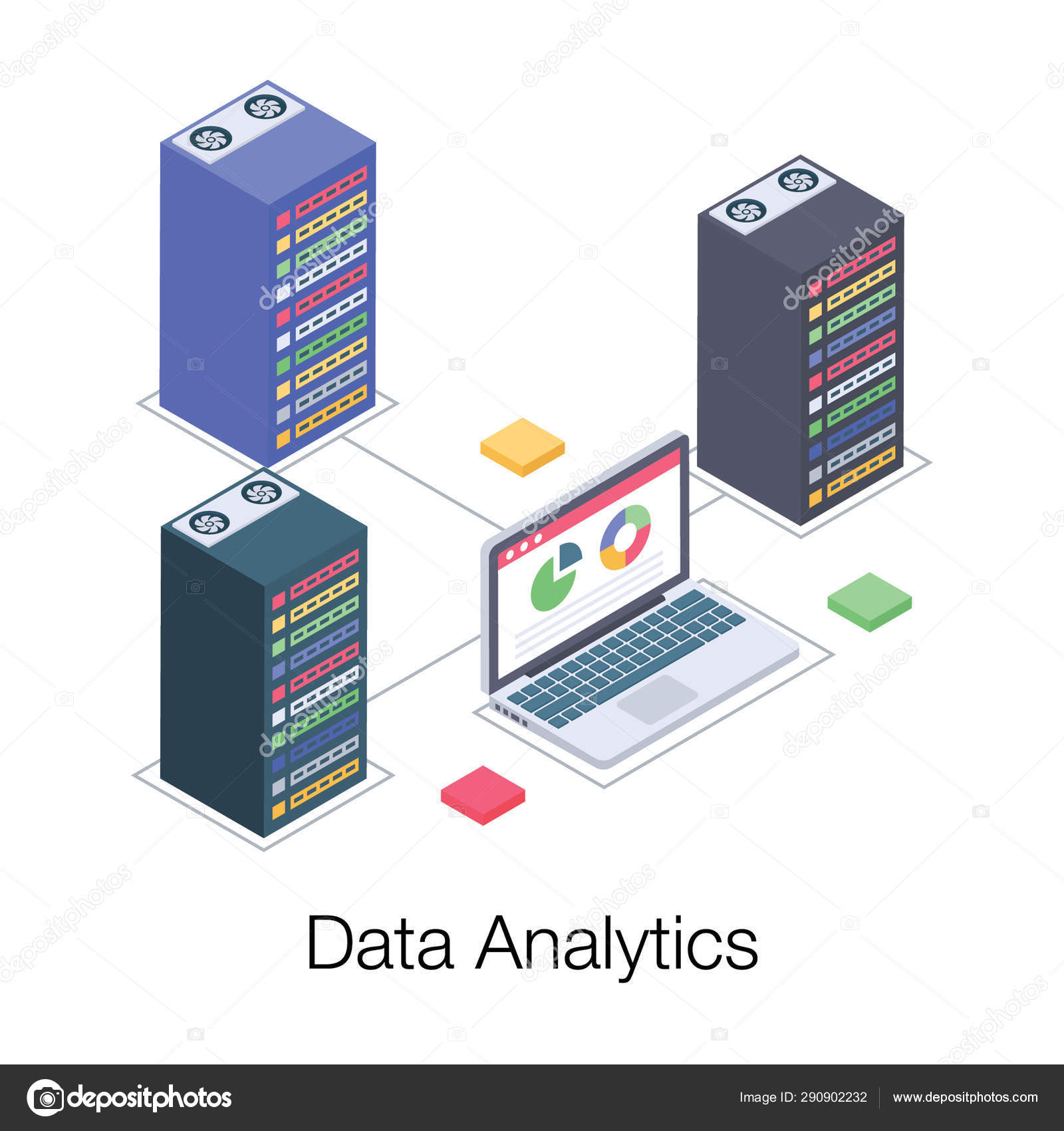 Data Analytics Isometric Vector Stock Vector by ©vectorsmarket 290902232