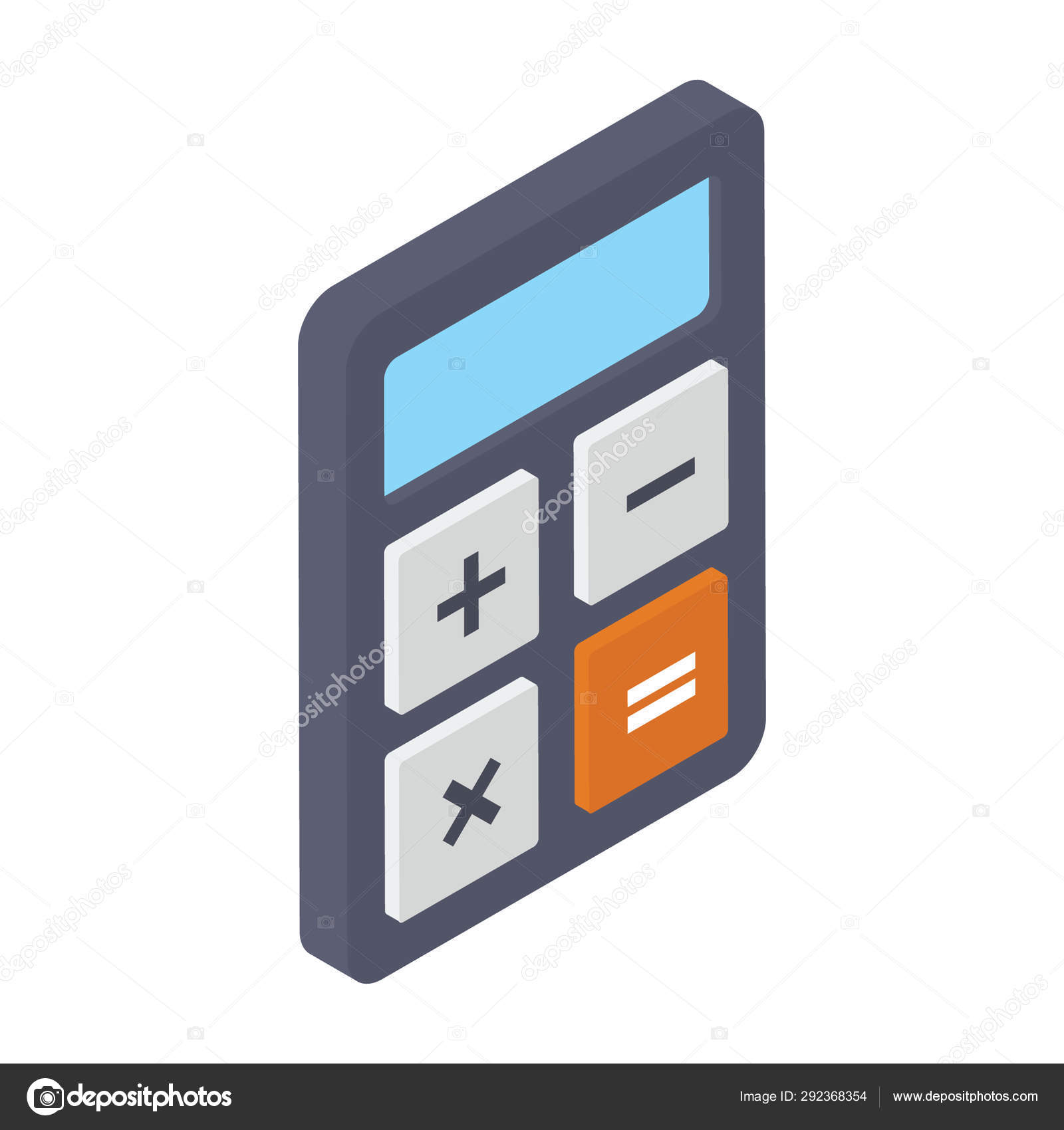 Isometric Digital Calculator Vector Design Stock Vector by ...