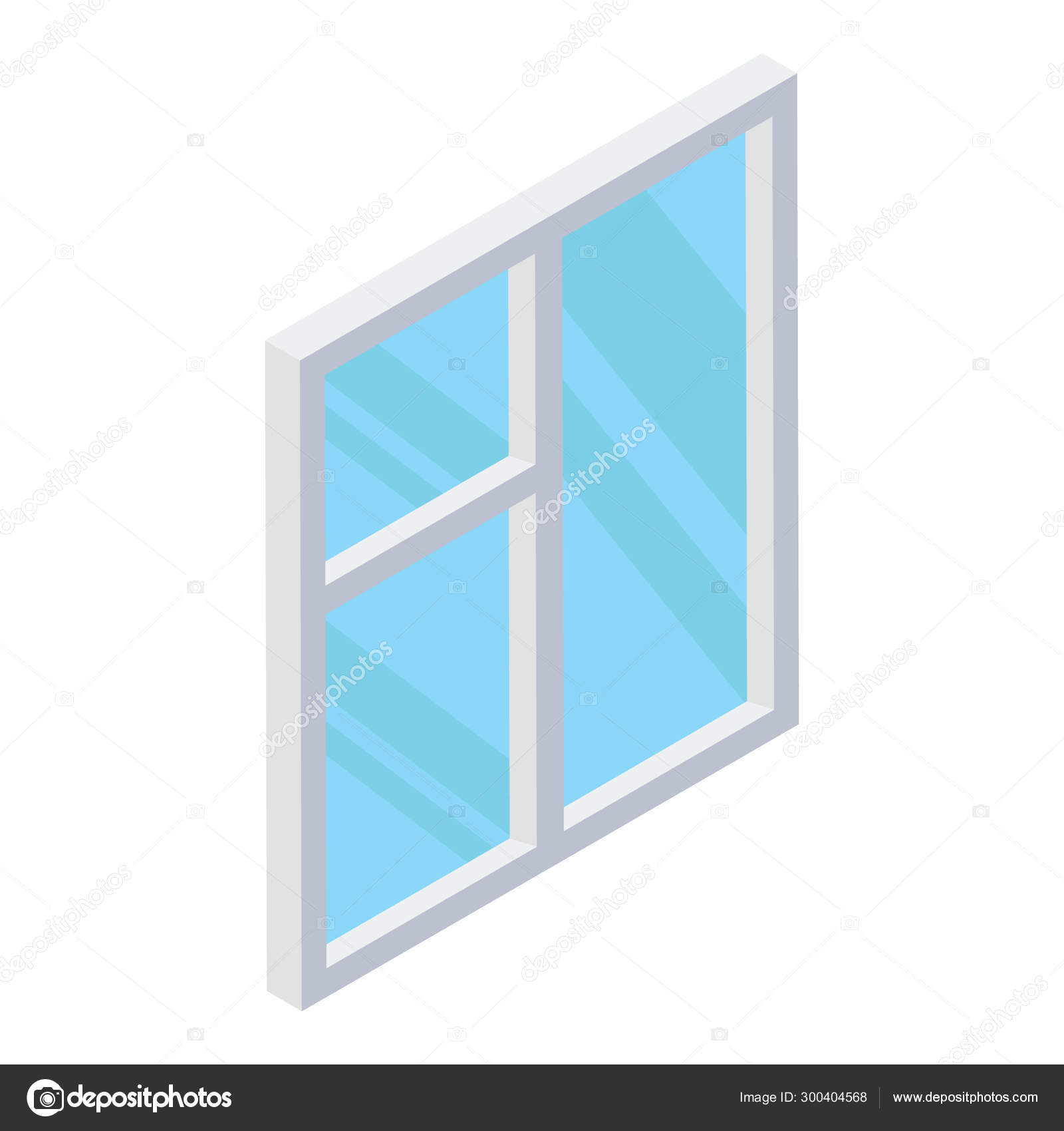 Isometric Design Glass Window Icon Stock Vector Image by ©vectorsmarket ...