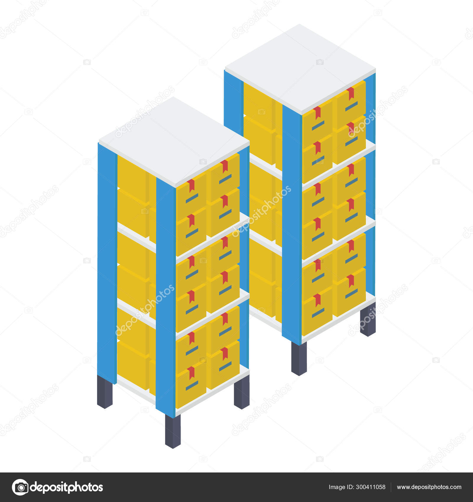 Icon Parcel Shelf Isometric Design Stock Vector by ©vectorsmarket 300411058