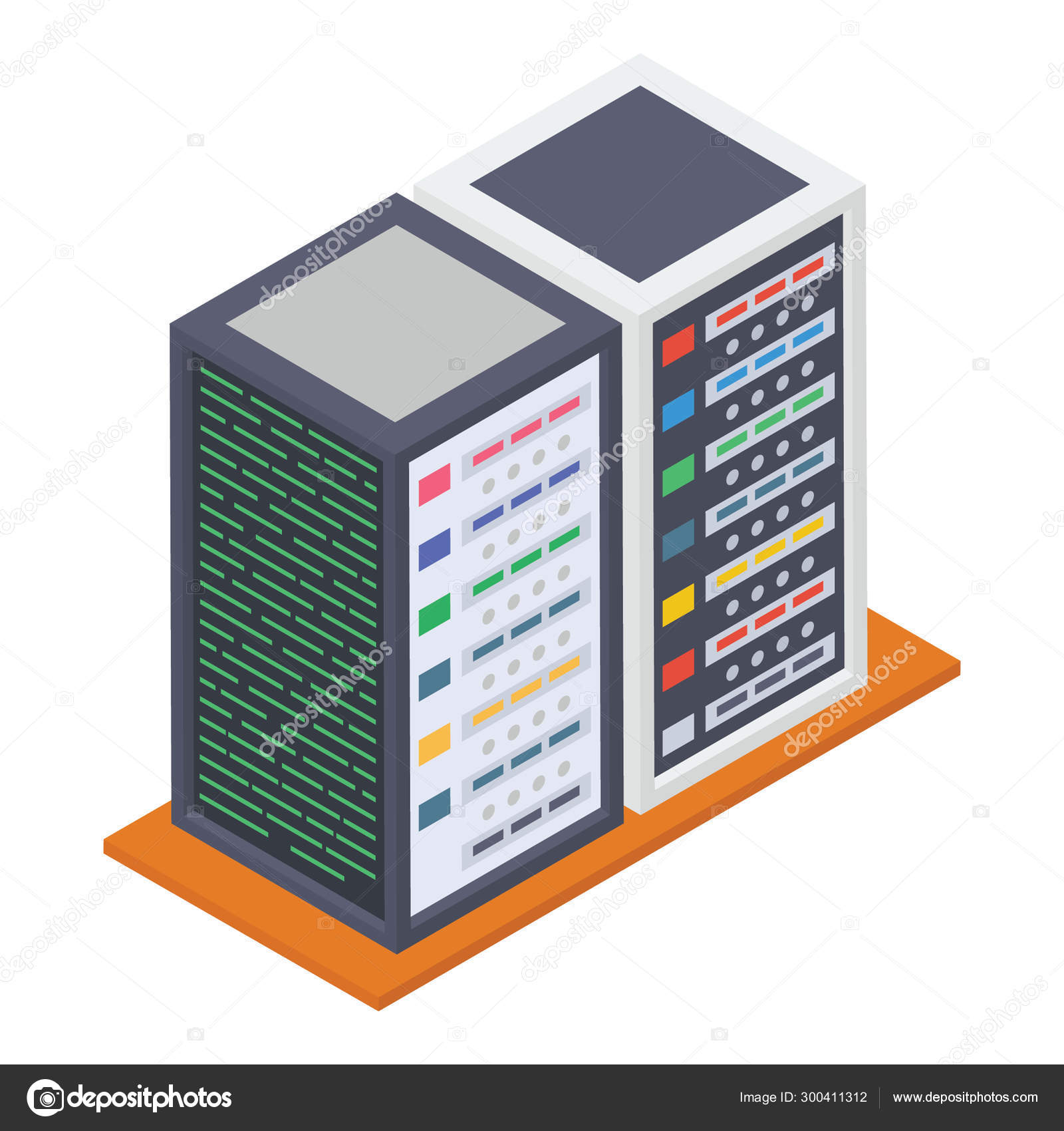 Diseño Vectores Rack Servidor Datos Vector de stock por ©vectorsmarket ...