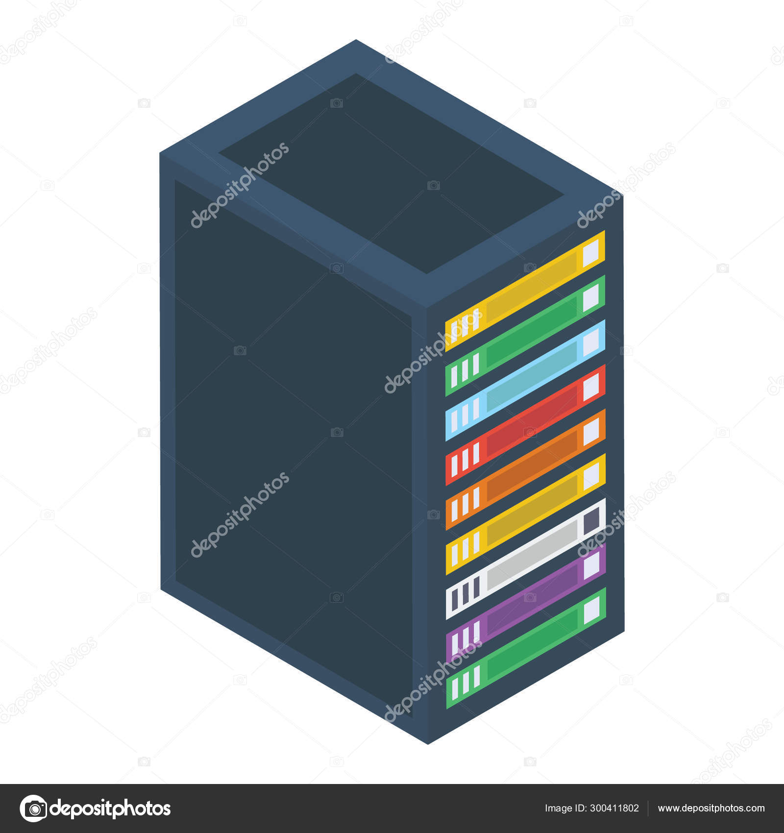 Data Server Rack Vector Design Stock Vector Image by ©vectorsmarket ...