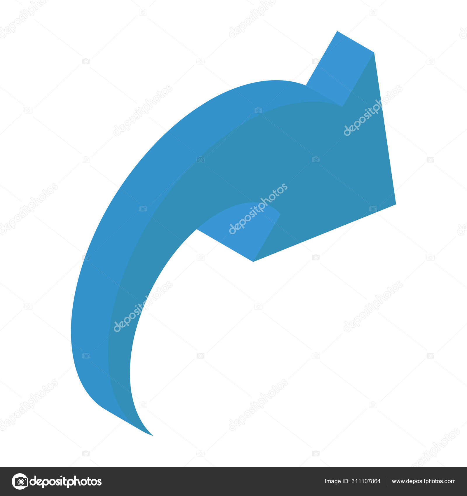 Update Arrow Vector Isolated White Background Stock Vector Image by ...