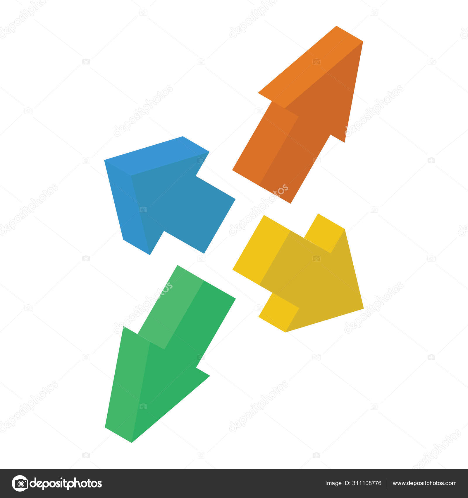 Design Enlarge Arrow Dragging Arrow Isolated White Background Stock ...