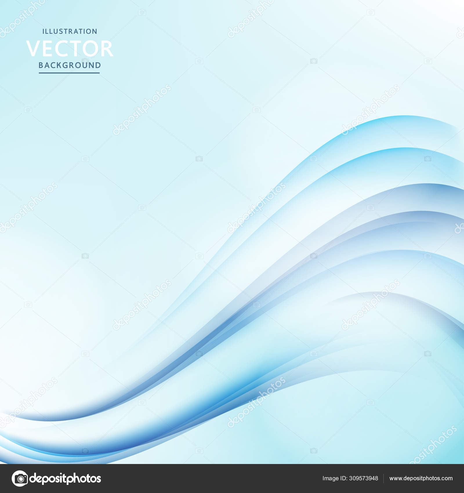 Beautiful and simple blue bright background vector illustration Stock ...