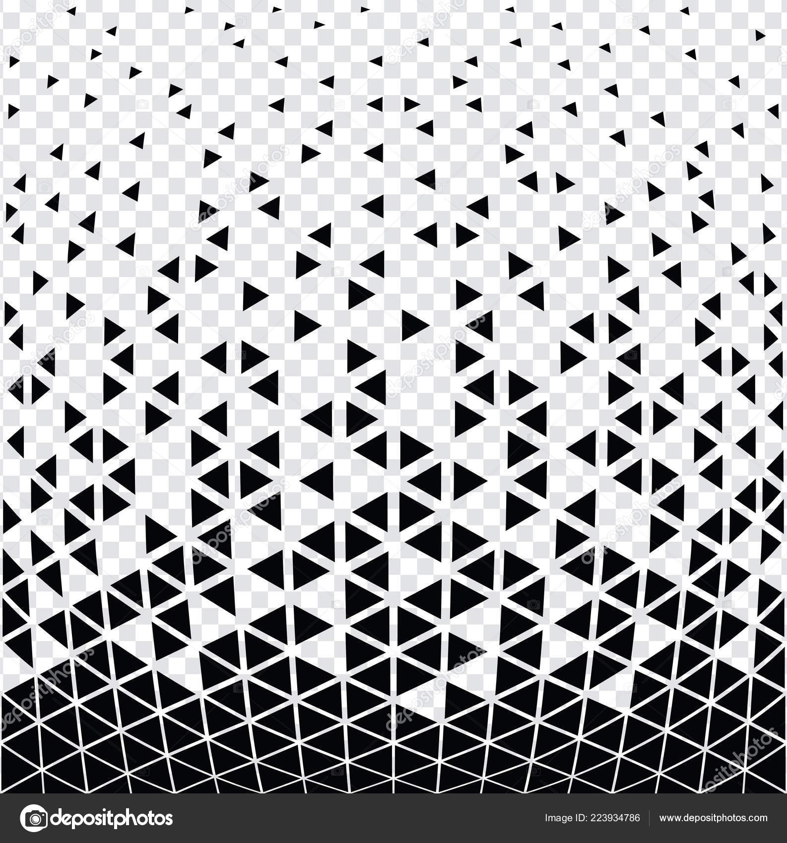Triangle Pattern Black And White Border