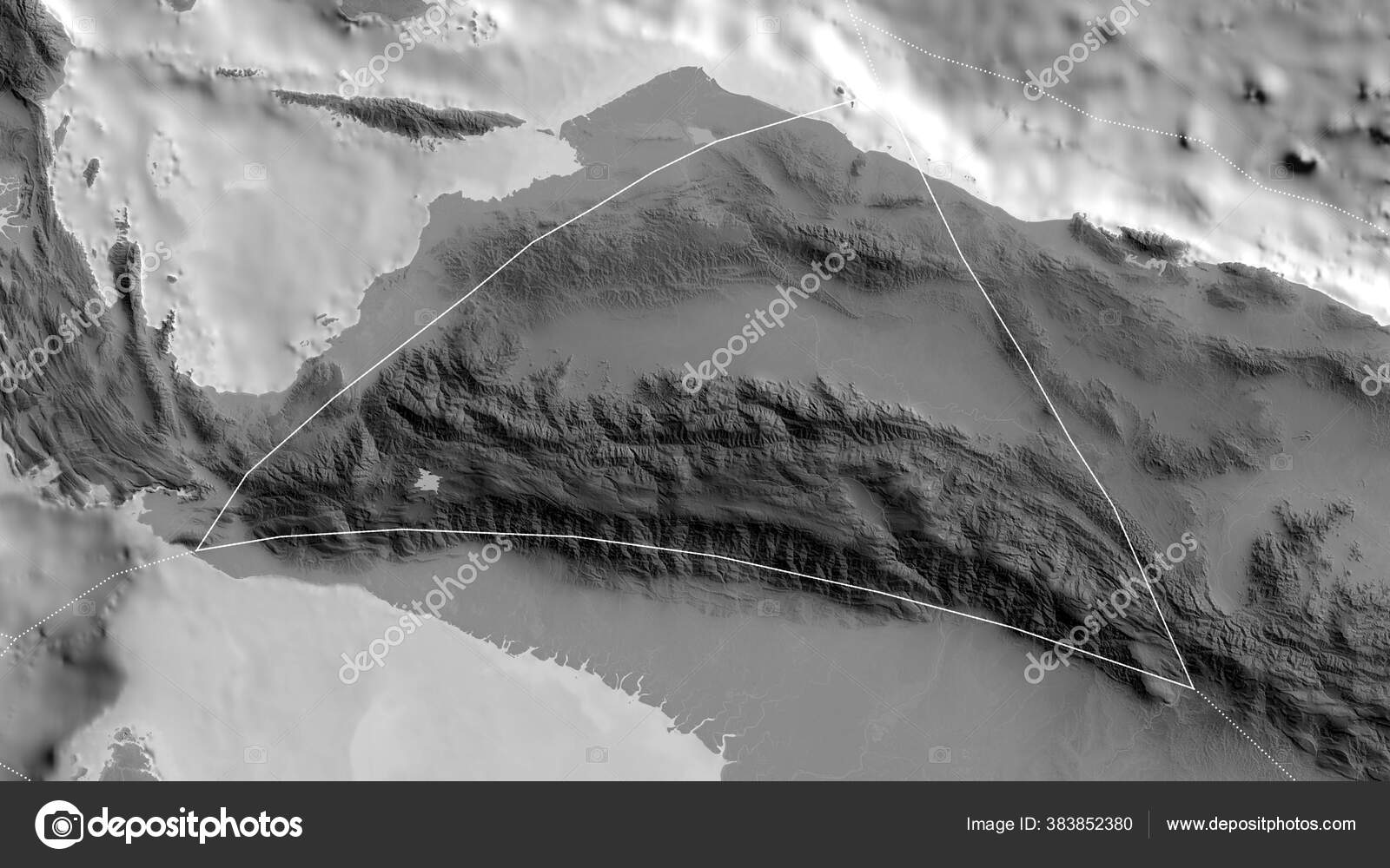 Outline Maoke Tectonic Plate Borders Surrounding Plates Background ...