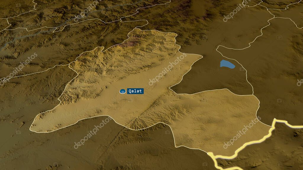 Zabul - provincia de Afganistán zoomed y destacó con capital ...