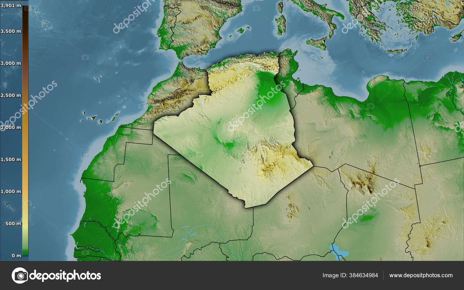 Algerias Physical Map: A Land of Diverse Beauty