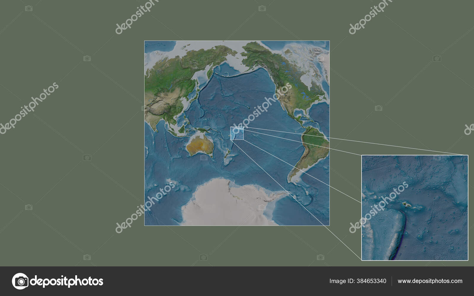 Expanded Enlarged Area American Samoa Tutuila Extracted Large Scale Map ...