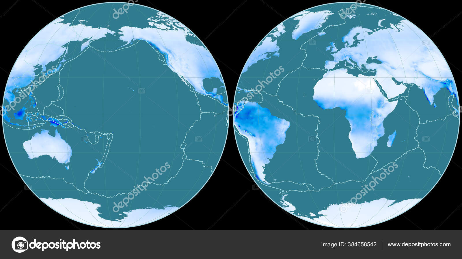 World Map Apian Projection Centered 170 West Longitude Mean Annual ...