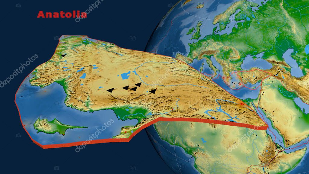 Placa tectónica de Anatolia descrita, extruida y presentada contra el ...