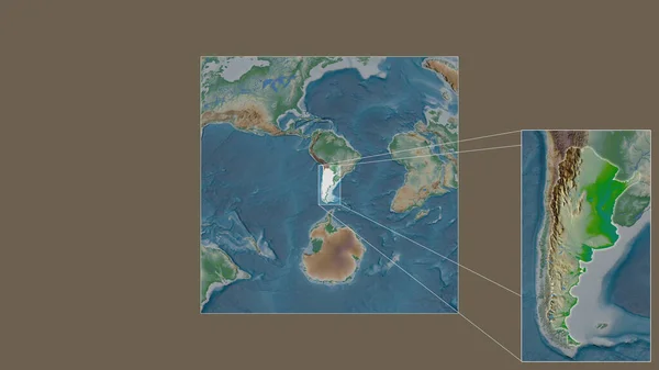 Expanded and enlarged area of Argentina extracted from the large-scale ...