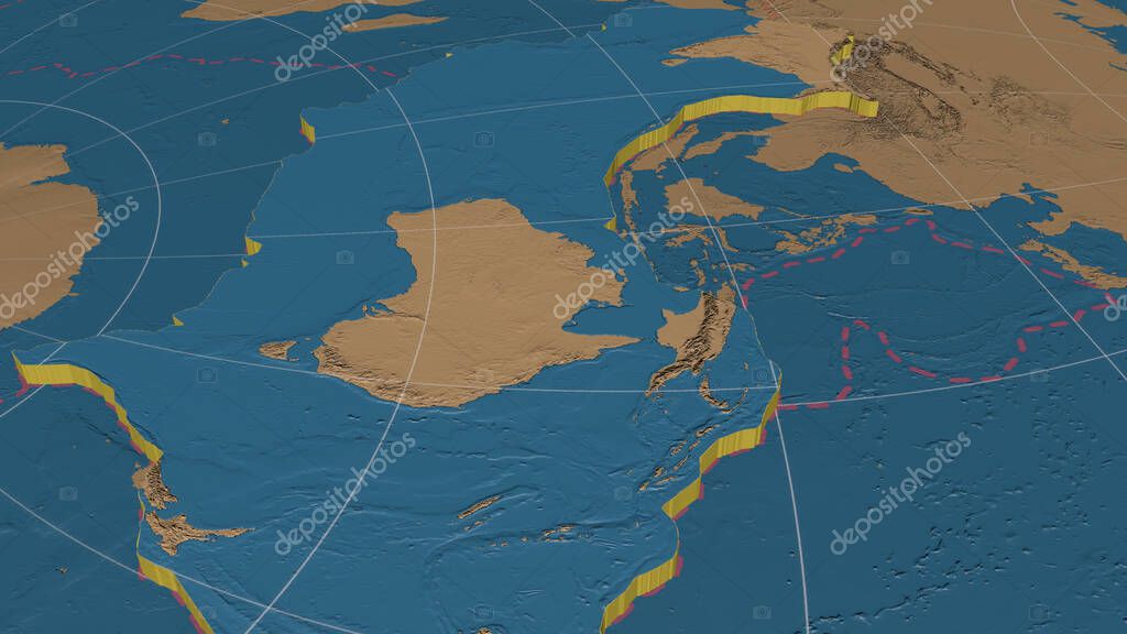 La placa tectónica australiana amplió, extruyó y giró hacia el lado este el mapa global de ...