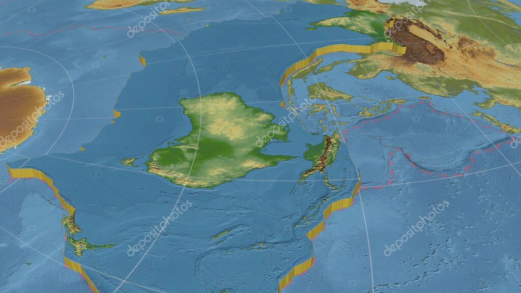 La placa tectónica australiana amplió, extruyó y giró hacia el lado ...