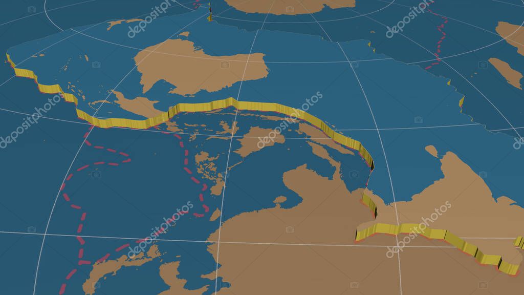 La placa tectónica australiana agrandó, extruyó y giró hacia el lado ...