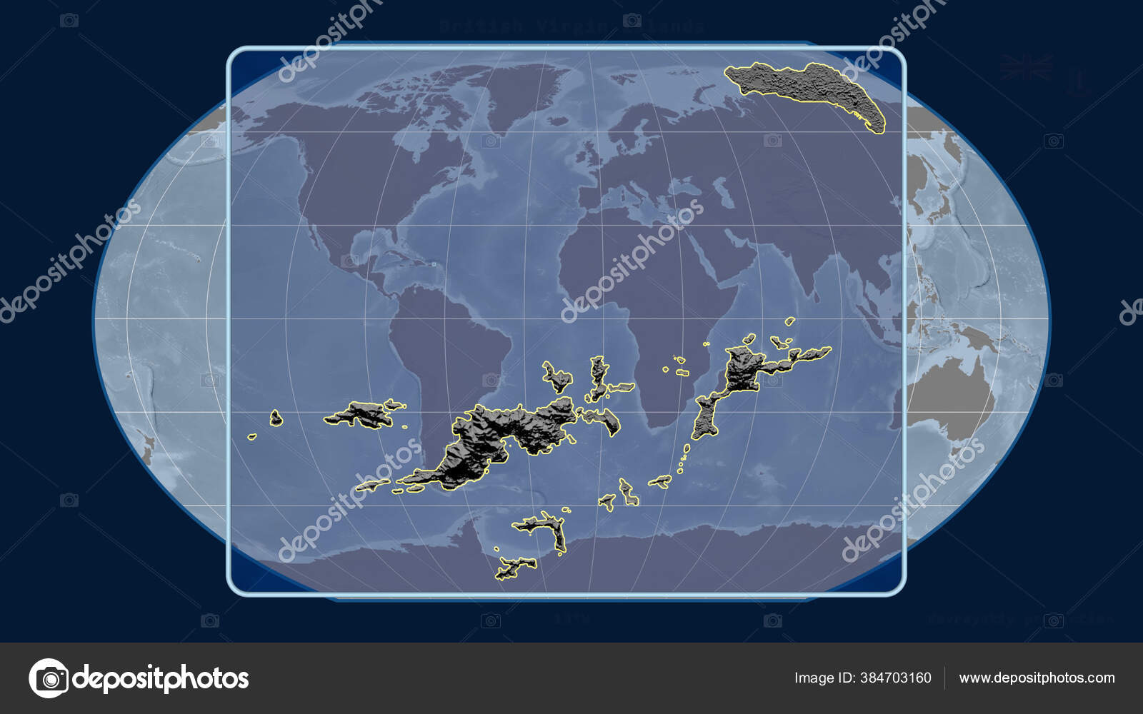 British virgin map caribbean islands