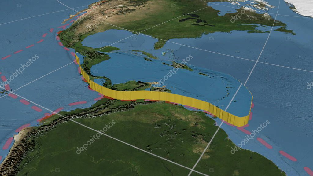 La placa tectónica caribeña amplió y extruyó las imágenes satelitales ...