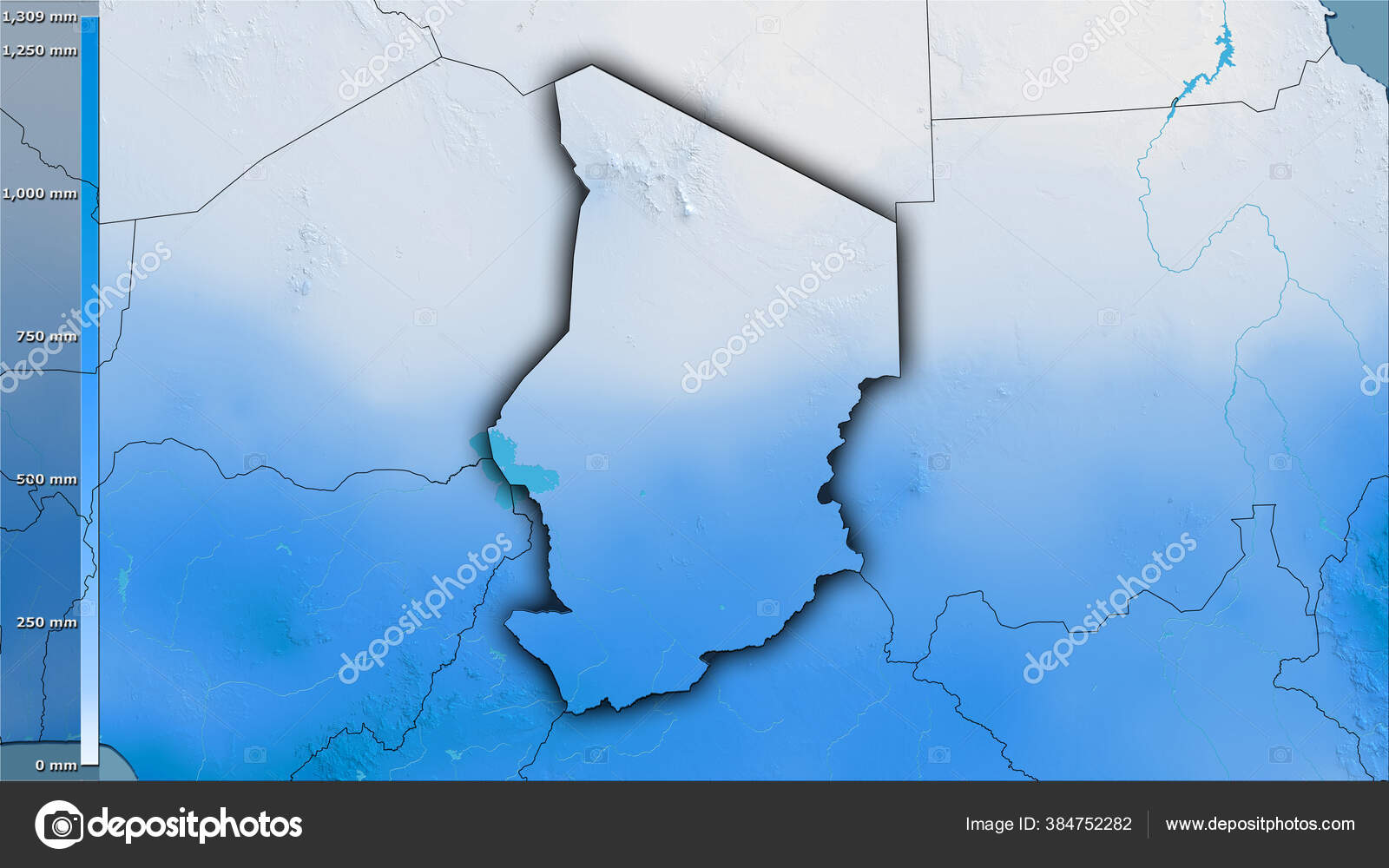 Precipitation Wettest Quarter Chad Area Stereographic Projection Legend ...