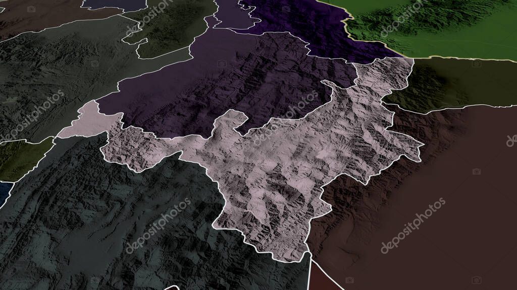 Boyaca - Departamento de Colombia se acercó y destacó. Mapa coloreado y ...