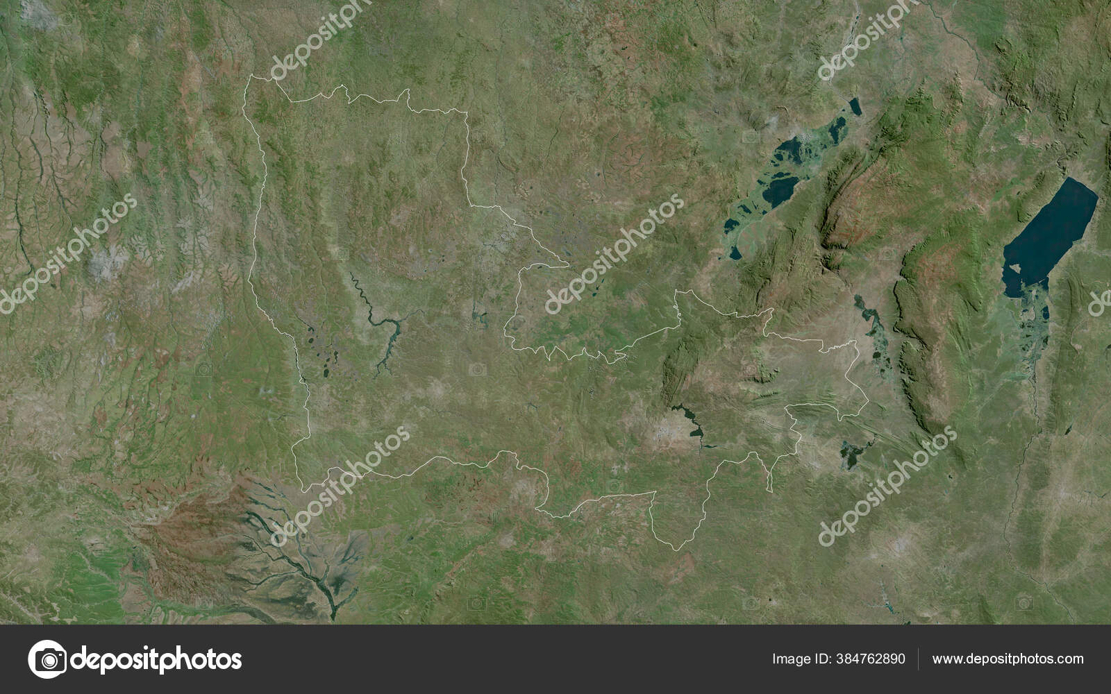 Lualaba Province Democratic Republic Congo Satellite Imagery Shape ...