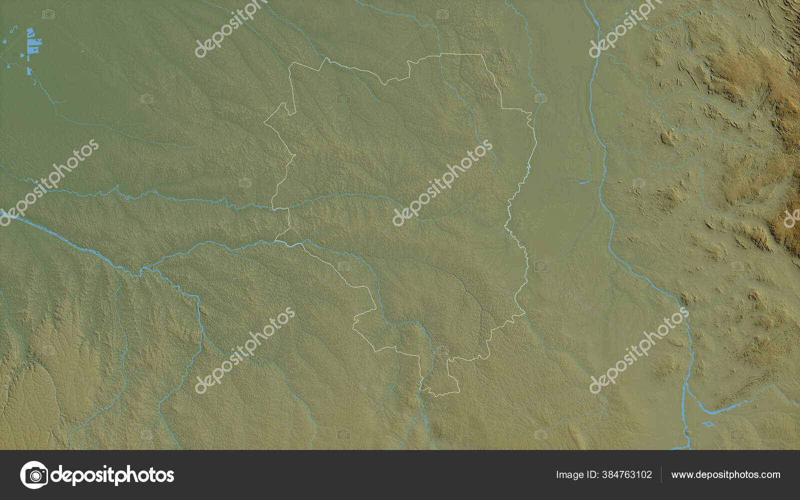 Sankuru Provincia República Democrática Del Congo Datos Sombreado ...