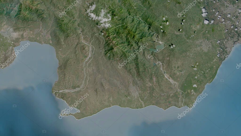 Peravia, provincia de República Dominicana. Imágenes de satélite. Forma ...