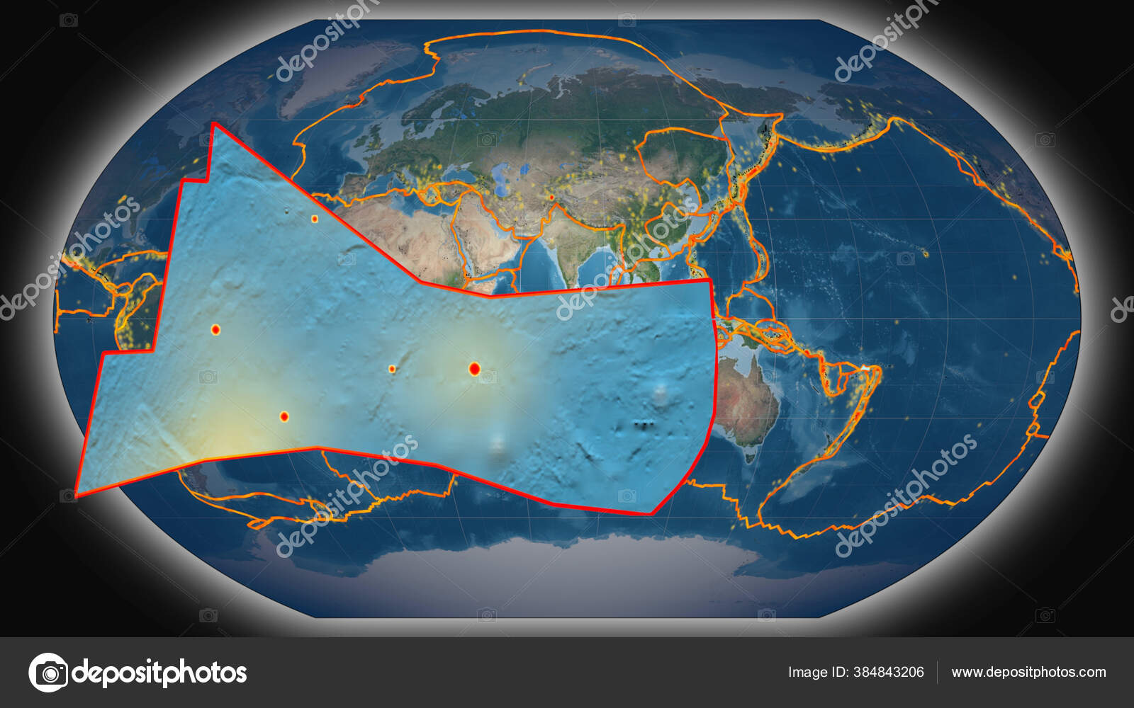 Futuna Tectonic Plate Extruded Presented Global Satellite Imagery ...