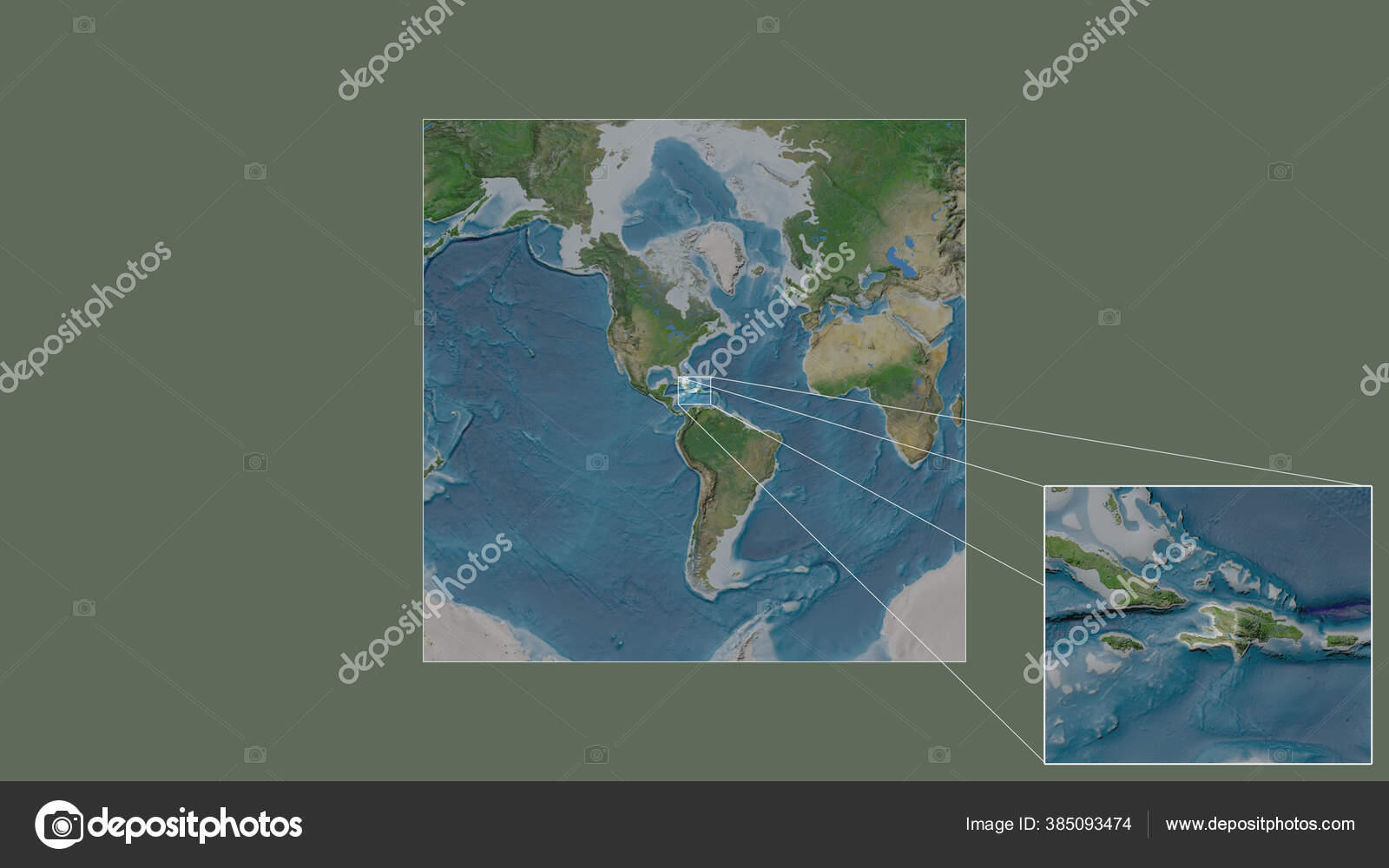 Expanded Enlarged Area Haiti Extracted Large Scale Map World Leading ...