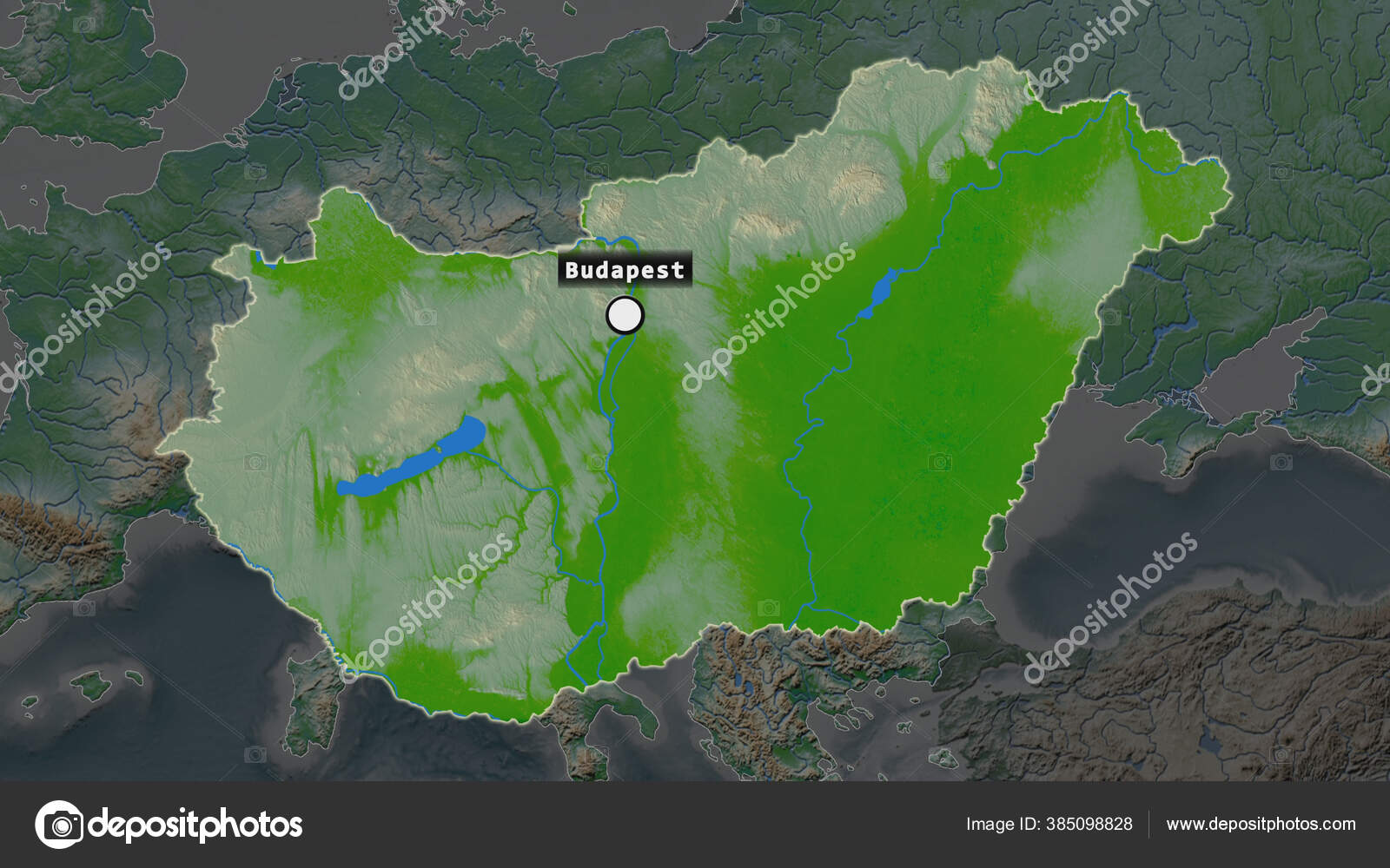 Physical Map Of Hungary
