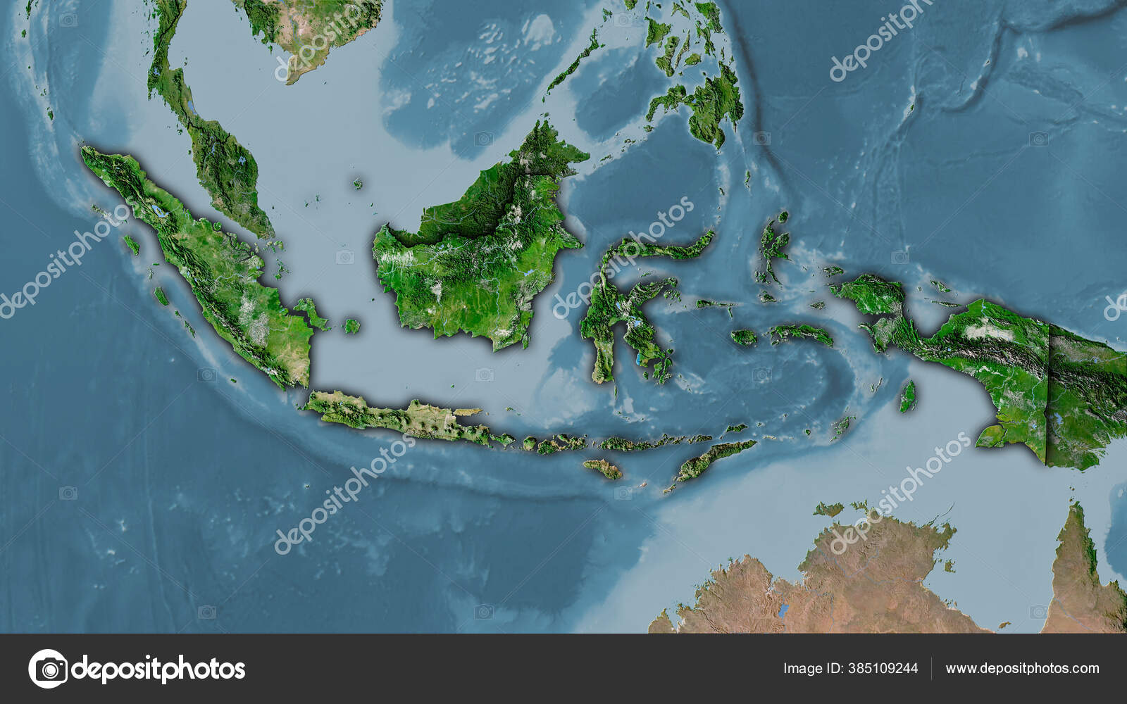 Indonesia Map And Satellite Image