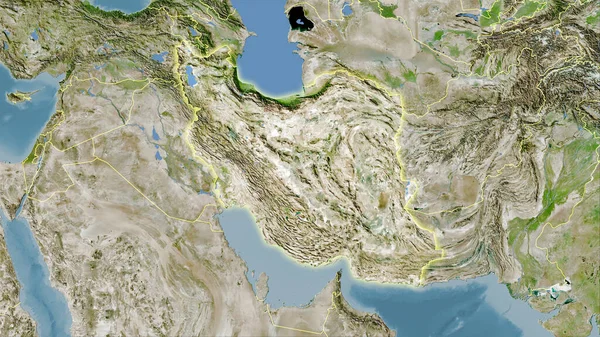Iran area on the satellite A map in the stereographic projection - raw ...